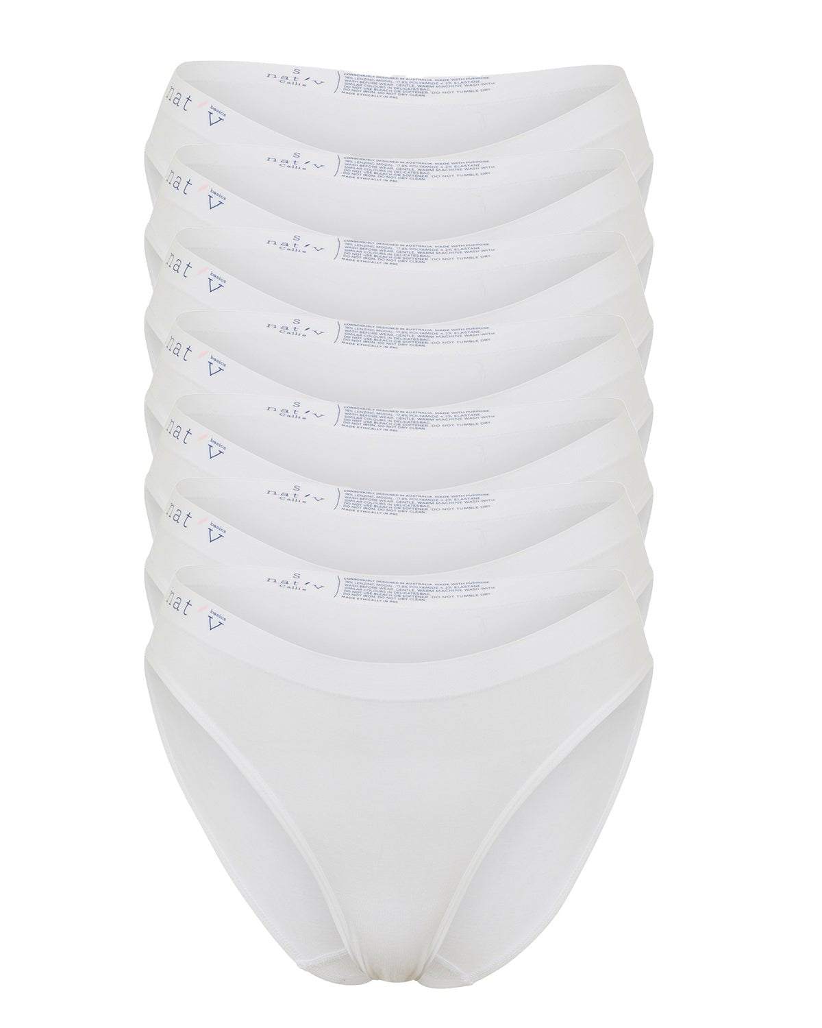 Callie Brief 7-Pack White | Week of Comfort | Nat'v Basics AU ...